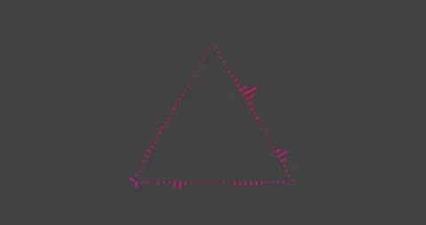 animated Audio Spectrum Triangle in red | Stock Video | Pond5