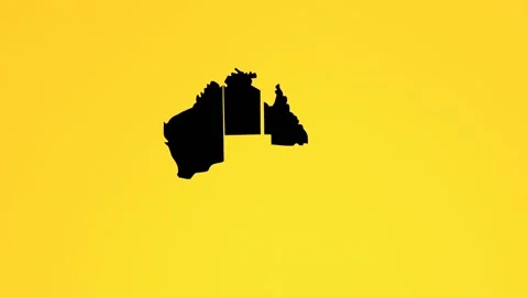 Animated Australia Map 2d animation | Stock Video | Pond5