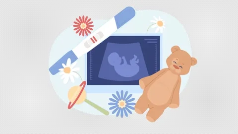 Animated baby boy ultrasound | Stock Video | Pond5