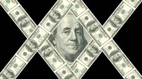 Animated background 100 dollar bills 01 | Stock Video | Pond5