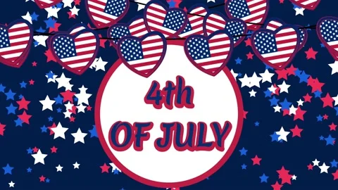animated background for 4th of July in u... | Stock Video | Pond5