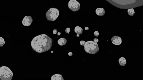 Animated Background of Asteroids Field i... | Stock Video | Pond5