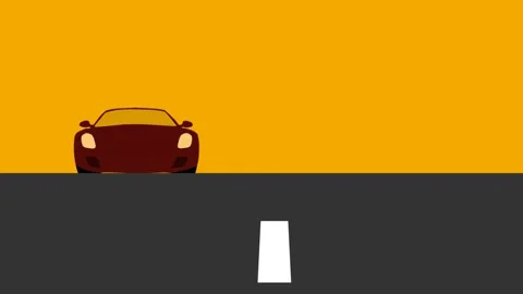 Animated background. Car racing on the r... | Stock Video | Pond5