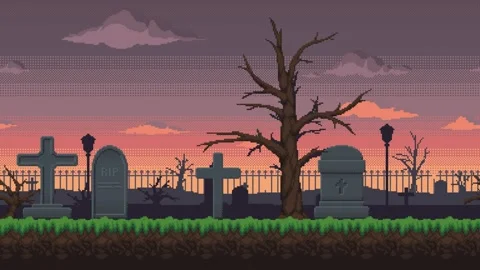 Animated background of the cemetery in p... | Stock Video | Pond5