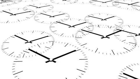 animated background of clock dials with ... | Stock Video | Pond5