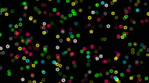 Animated Background Colors Flowers Raini... | Stock Video | Pond5