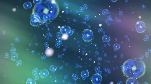 Animated background with floating elemen... | Stock Video | Pond5