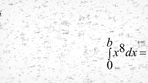 Animated background with flying formulas... | Stock Video | Pond5