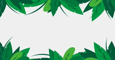 animated background of green leaves and ... | Stock Video | Pond5
