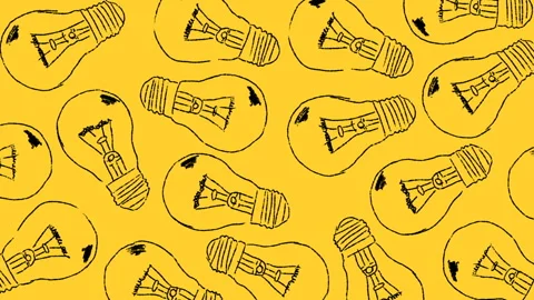 Animated background from light bulbs | Stock Video | Pond5