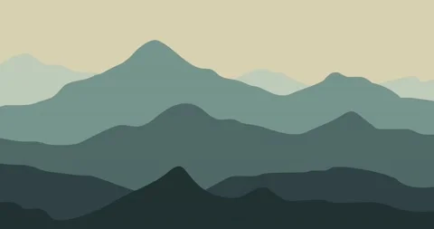 animated background of mountains layered... | Stock Video | Pond5