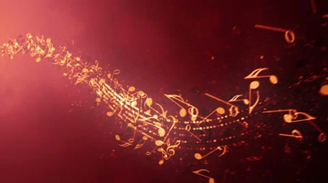 Animated background with musical notes | Stock Video | Pond5