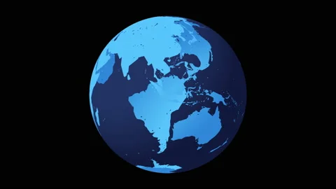 Animated Background Planet Earth on a Bl... | Stock Video | Pond5