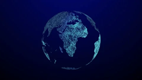 Animated Background Planet Earth on a Bl... | Stock Video | Pond5