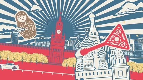 Animated Background Russia | Stock Video | Pond5