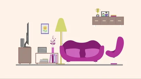 Living Room Background Animated Stock Footage ~ Royalty Free Stock ...