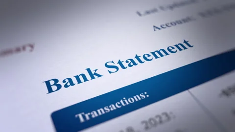 Animated Bank Statement | Stock Video | Pond5