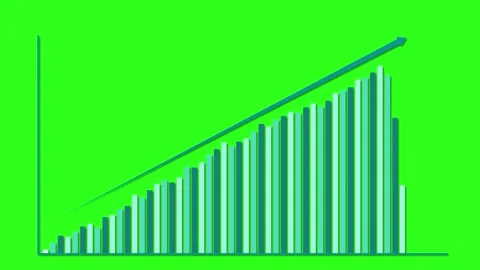 Animated Bar Graph Growth with Upward Tr... | Stock Video | Pond5