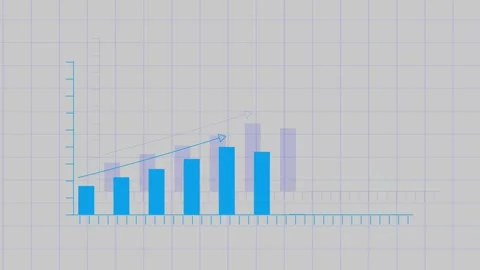 Animated bar graphs clean elegant white ... | Stock Video | Pond5