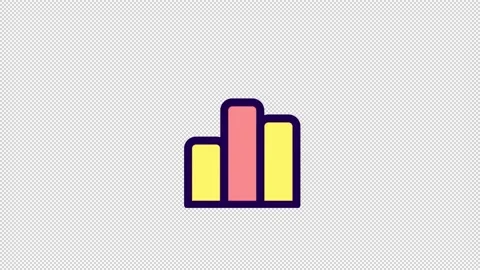 Animated bar graphs color icon | Stock Video | Pond5
