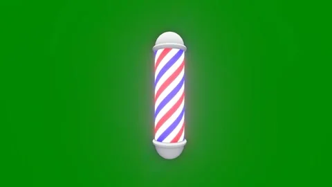 animated barber icon rotating green scre... | Stock Video | Pond5
