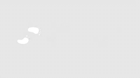 Animated barefoot footprints on a black ... | Stock Video | Pond5