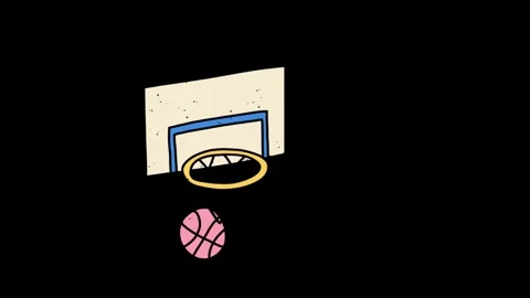 Animated basketball icon background, log... | Stock Video | Pond5