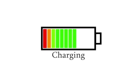 Animated battery charging showing proces... | Stock Video | Pond5