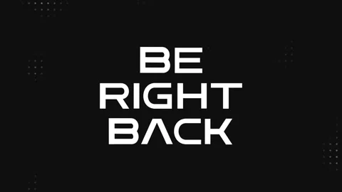 Be Right Back Stream Overlay Stock Footage ~ Royalty Free Stock Videos ...