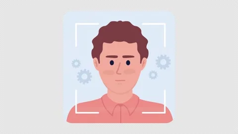 Animated biometric face detection | Stock Video | Pond5