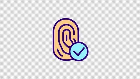 Animated biometrics color icon | Stock Video | Pond5