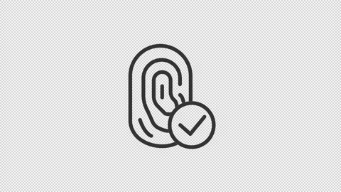 Animated biometrics linear icon | Stock Video | Pond5