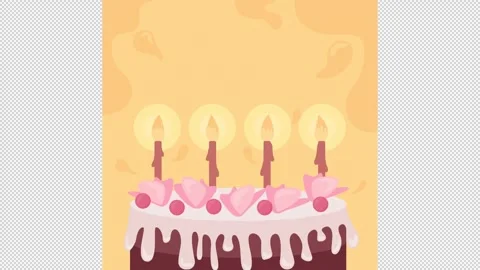 Animated birthday cake background | Stock Video | Pond5