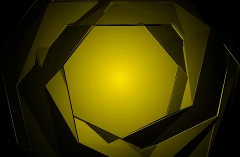 Animated Black and yellow Low Poly Abstr... | Stock Video | Pond5