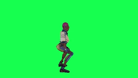 Animated black girl doing chicken dance ... | Stock Video | Pond5