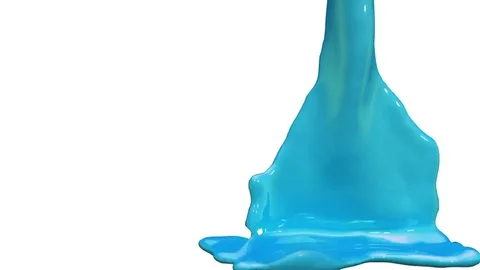 Animated blue car paint pouring and fill... | Stock Video | Pond5