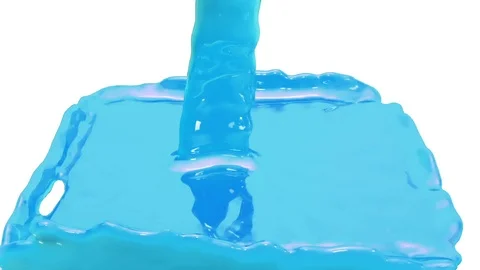 Animated blue car paint pouring and fill... | Stock Video | Pond5