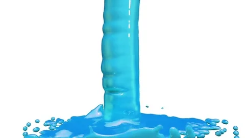 Animated blue car paint pouring and fill... | Stock Video | Pond5
