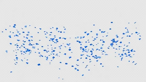 Animated blue explosion confetti on Alph... | Stock Video | Pond5