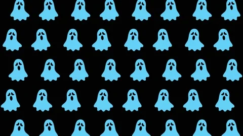 Animated blue ghost silhouette mosaic on... | Stock Video | Pond5