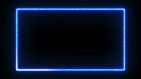 Animated blue neon glowing rectangle fra... | Stock Video | Pond5
