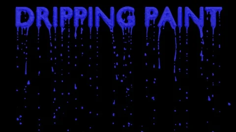 Animated blue paint dripping text drippi... | Stock Video | Pond5