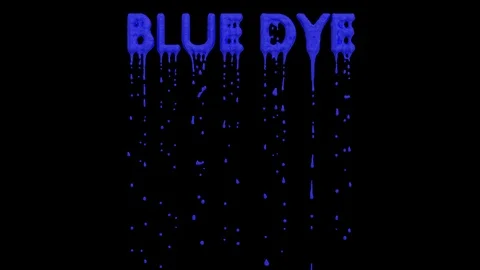 Animated blue paint dripping text blue d... | Stock Video | Pond5