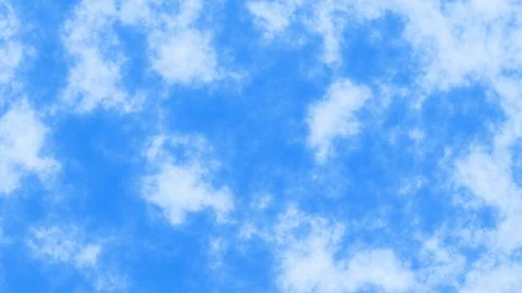 Animated blue sky with clouds moving in ... | Stock Video | Pond5