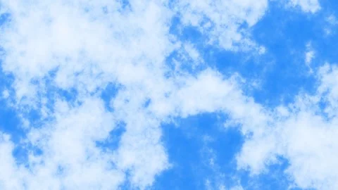 Animated blue sky with clouds moving in ... | Stock Video | Pond5