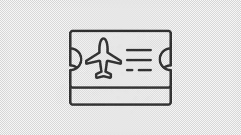 Animated boarding pass icon | Stock Video | Pond5