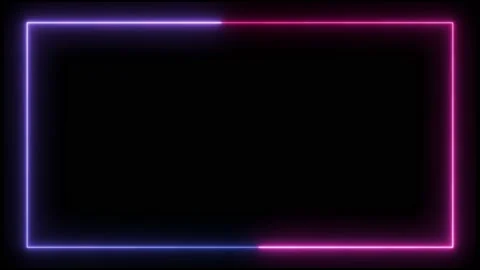 Animated borders neon glow color moving ... | Stock Video | Pond5