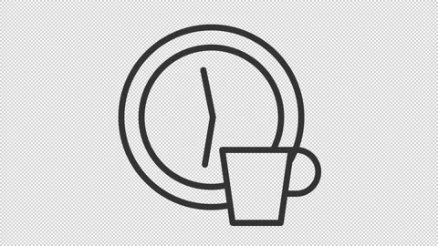 Animated break linear icon | Stock Video | Pond5