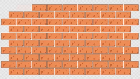Animated Brick Wall Construction Step by... | Stock Video | Pond5