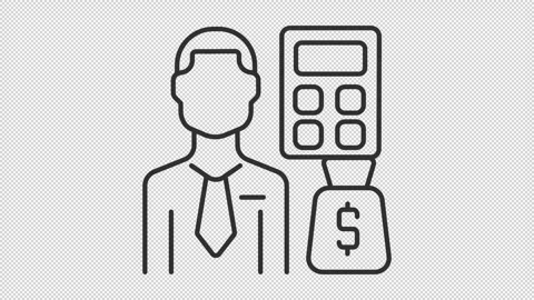 Budget Line Icon Stock Video Footage | Royalty Free Budget Line Icon ...